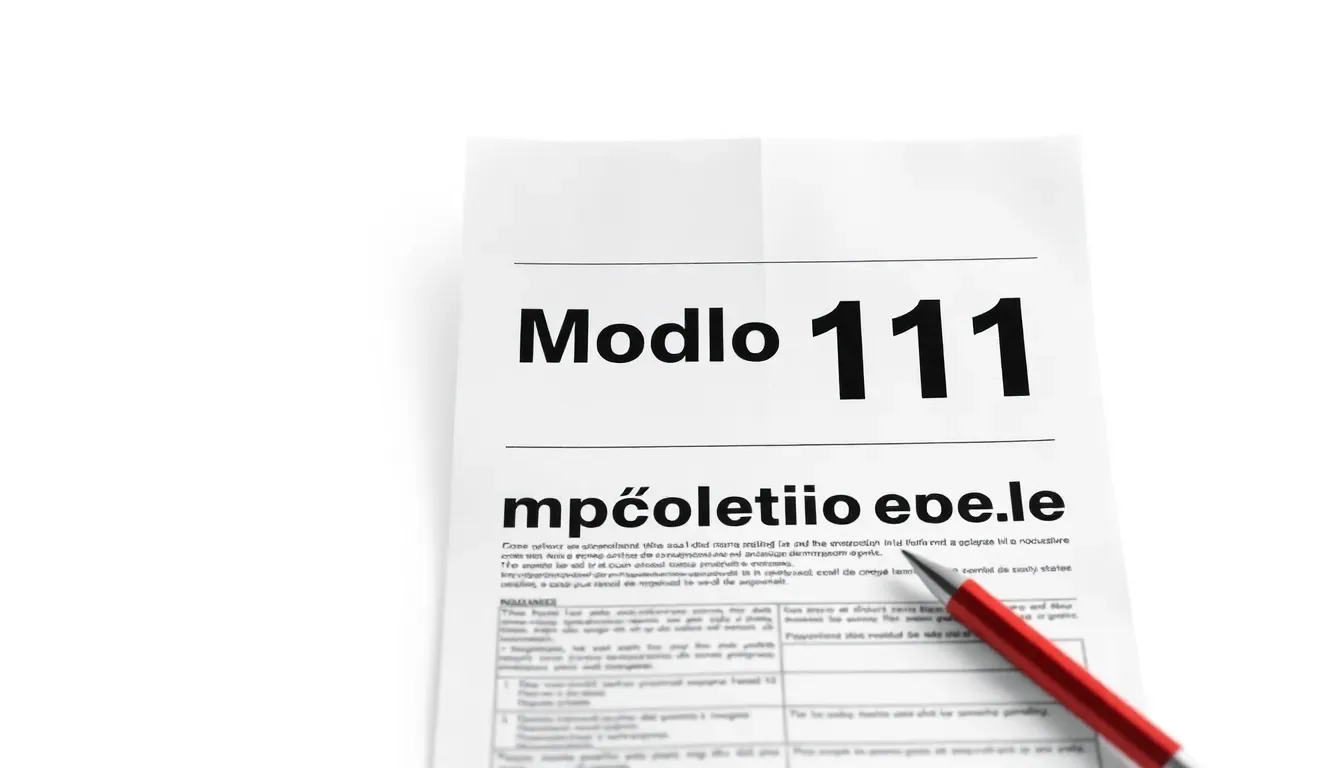 Modelo 111 para la declaración de impuestos en España - AsesoraTech